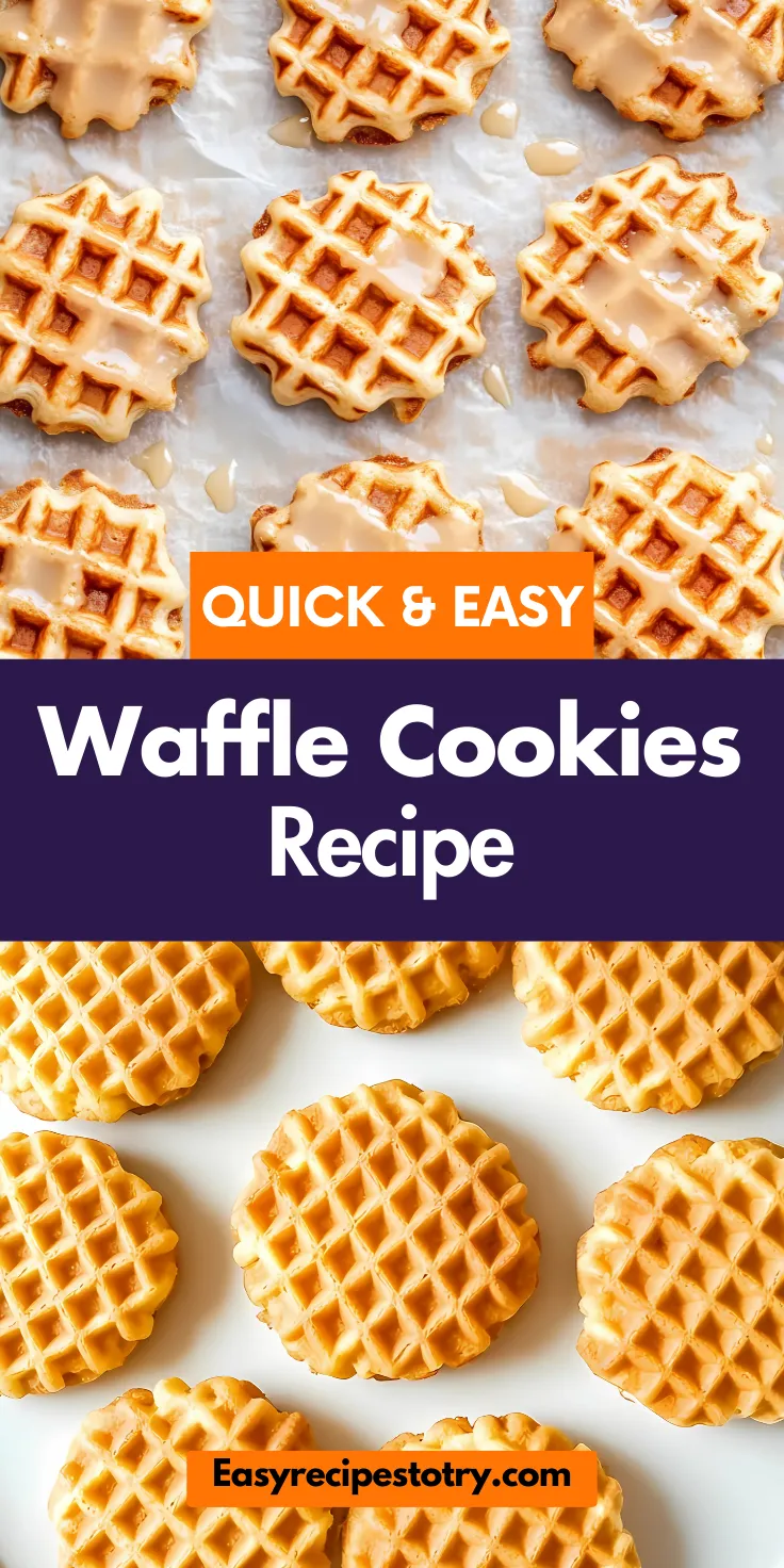 Homemade waffle cookies with maple glaze - Easy Recipes