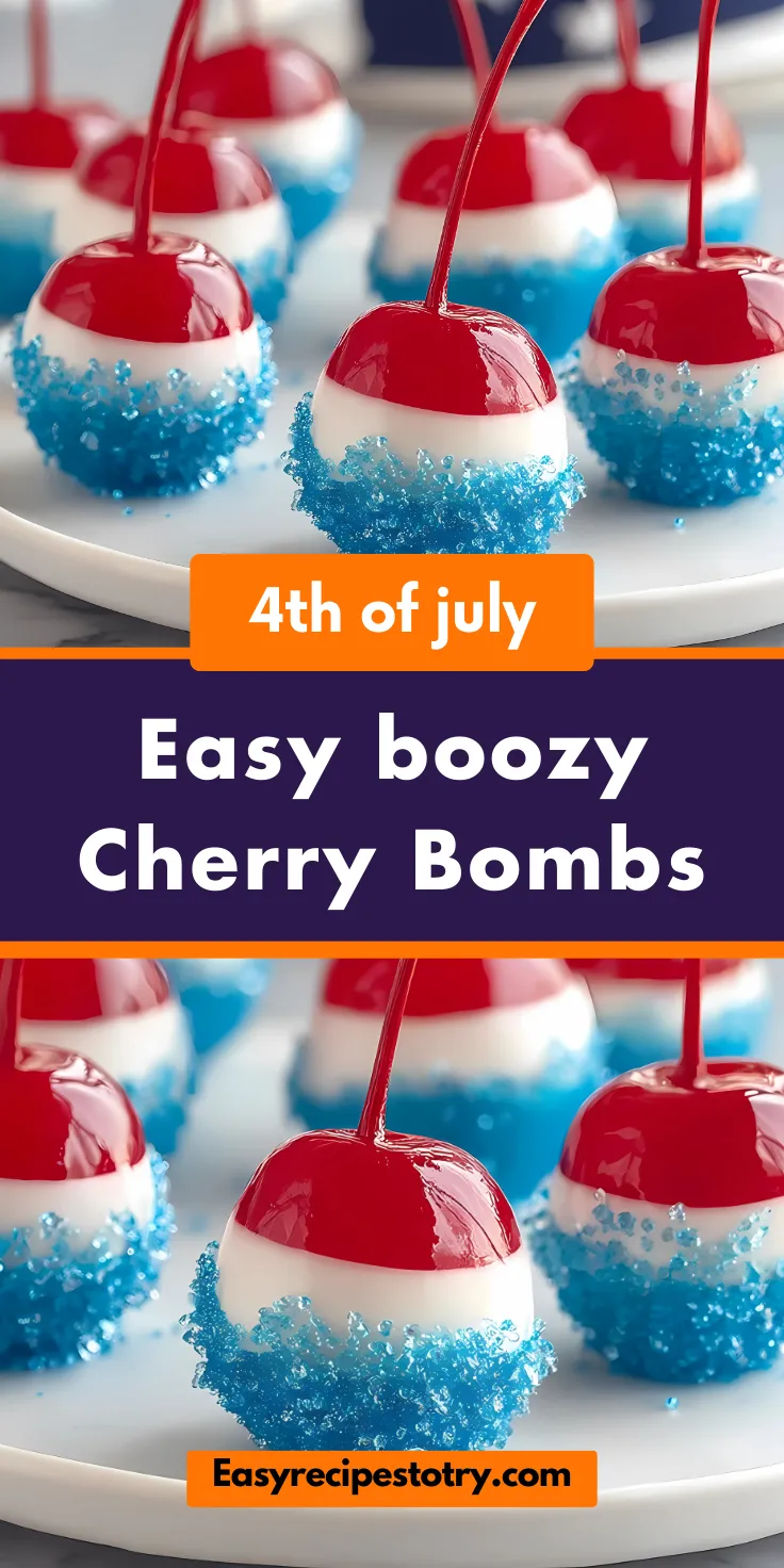 Boozy Cherry Bombs for 4th of July - Easy Recipes