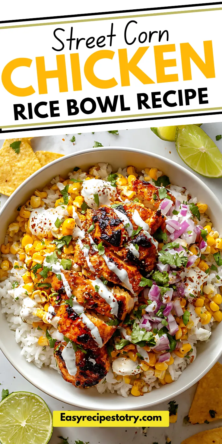 Street Corn Chicken Rice Bowl Recipe - Easy Recipes