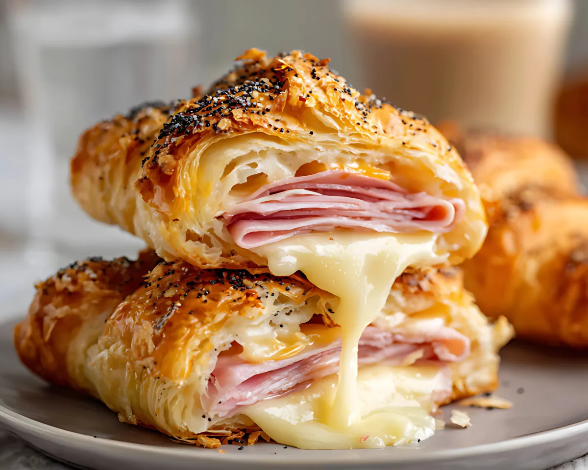 Baked Ham And Cheese Croissants - Easy Recipes