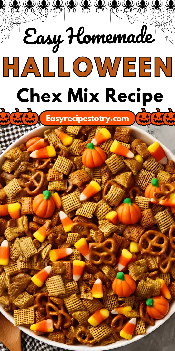 Easy Pumpkin Chex Mix Recipe For Halloween Parties - Easy Recipes