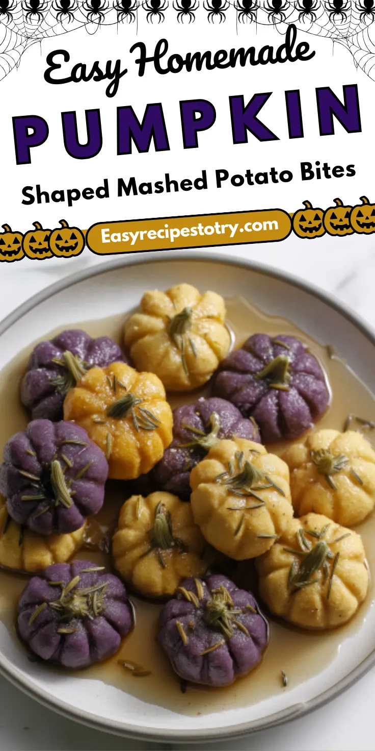 Pumpkin Shaped Mashed Potato Bites With Browned Butter Rosemary Garlic ...