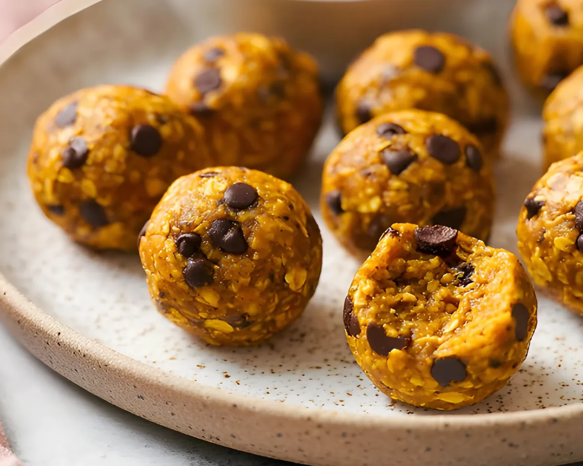 No-Bake Pumpkin Energy Balls Recipe (Vegan & Gluten-Free) - Easy Recipes