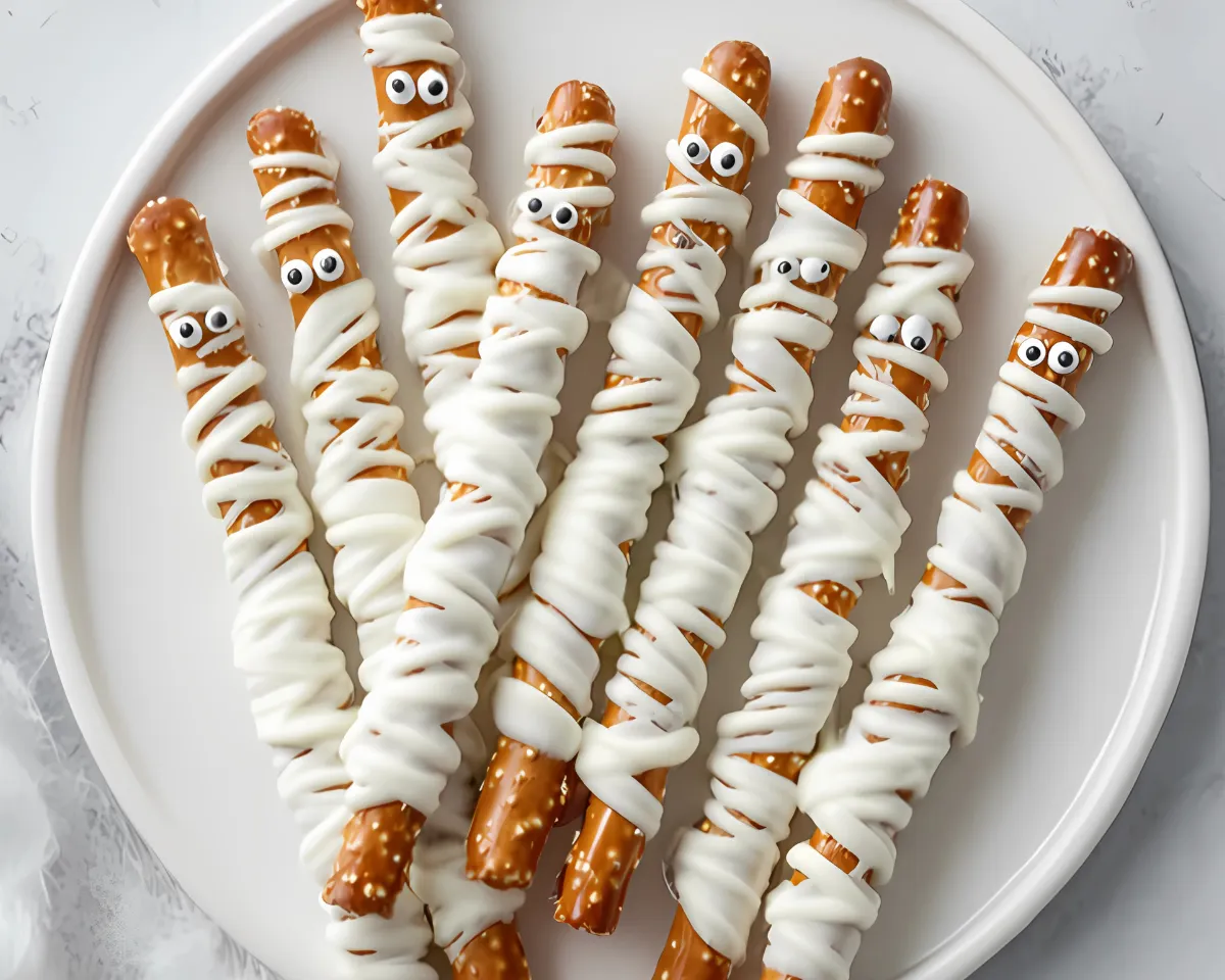 Easy Halloween Pretzel Rods Recipe - Easy Recipes