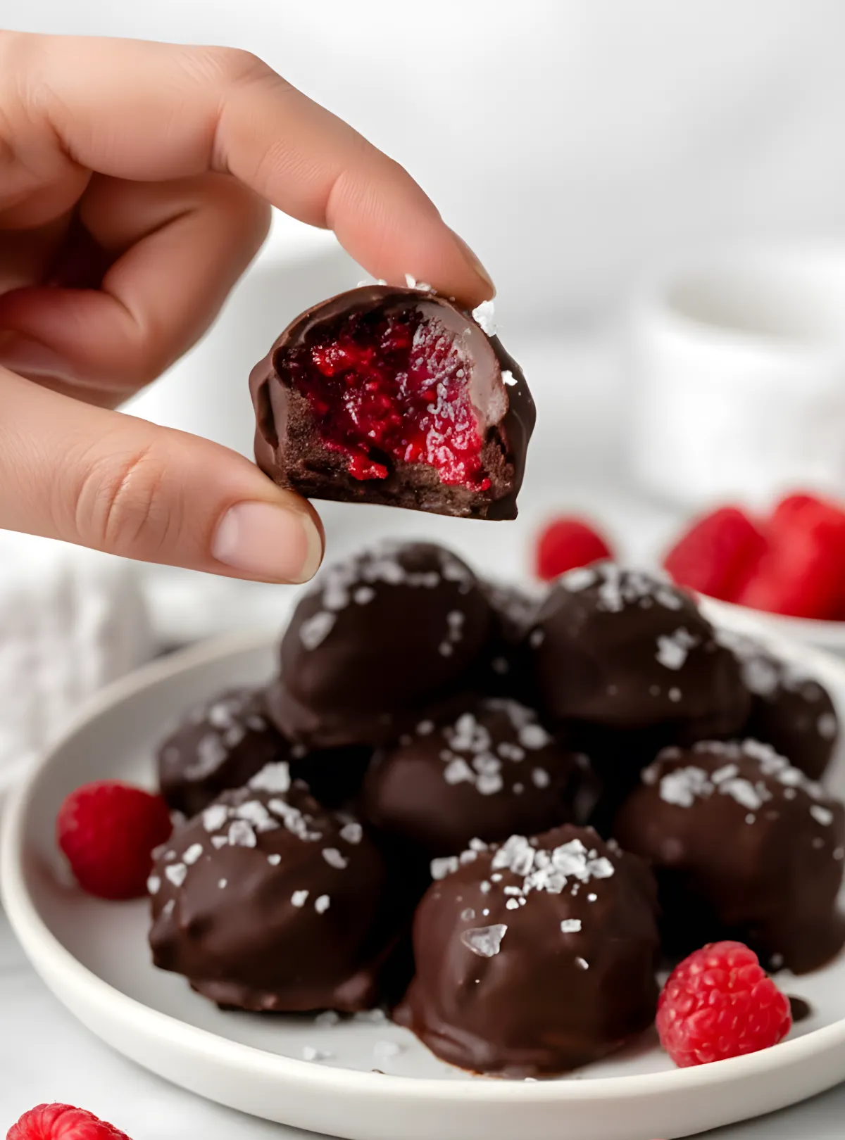 Dark Chocolate-Covered Raspberry Bites - Easy Recipes