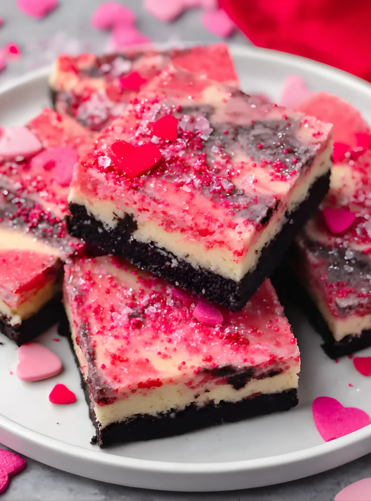 Valentine Swirl Cheesecake Squares - Easy Recipes